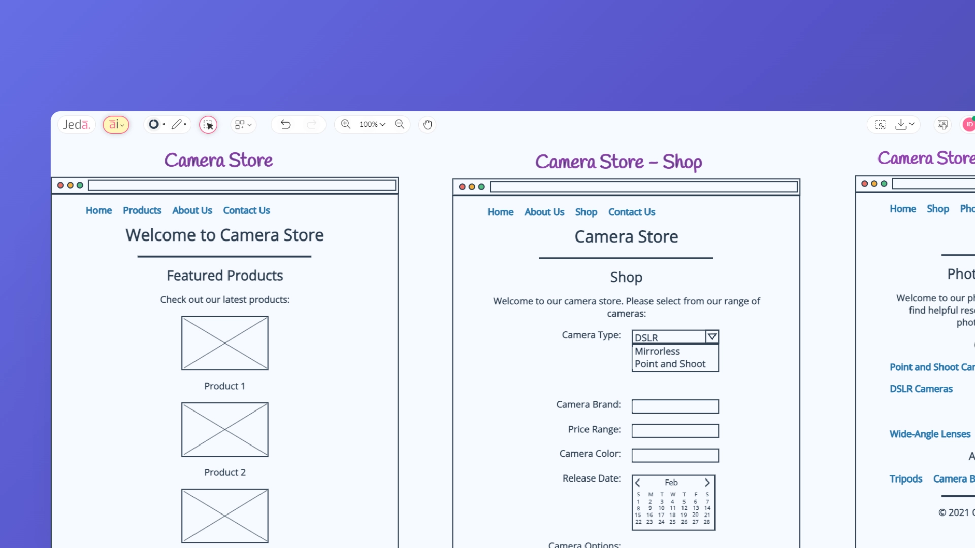 Multi-Model Generative AI Wireframe: Innovative Visual Intelligence — Jeda.ai